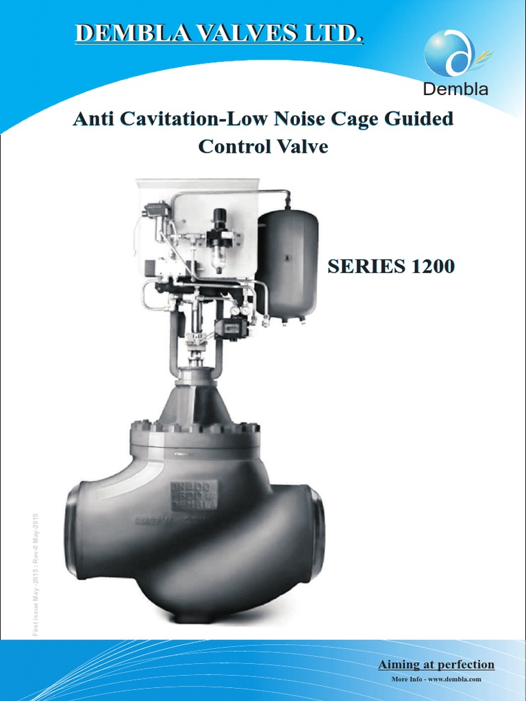 Anti Cavitation Low Noise Cage Guided Control Valve Series 1200 | PDF