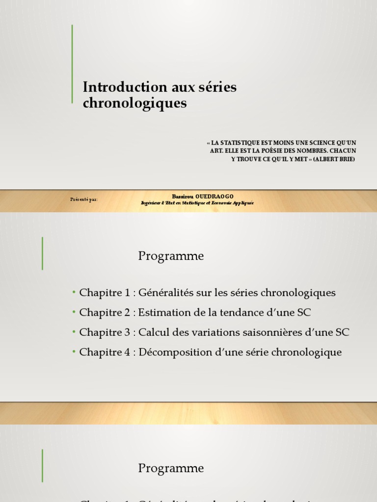 Cours Series Chrono | PDF | Science