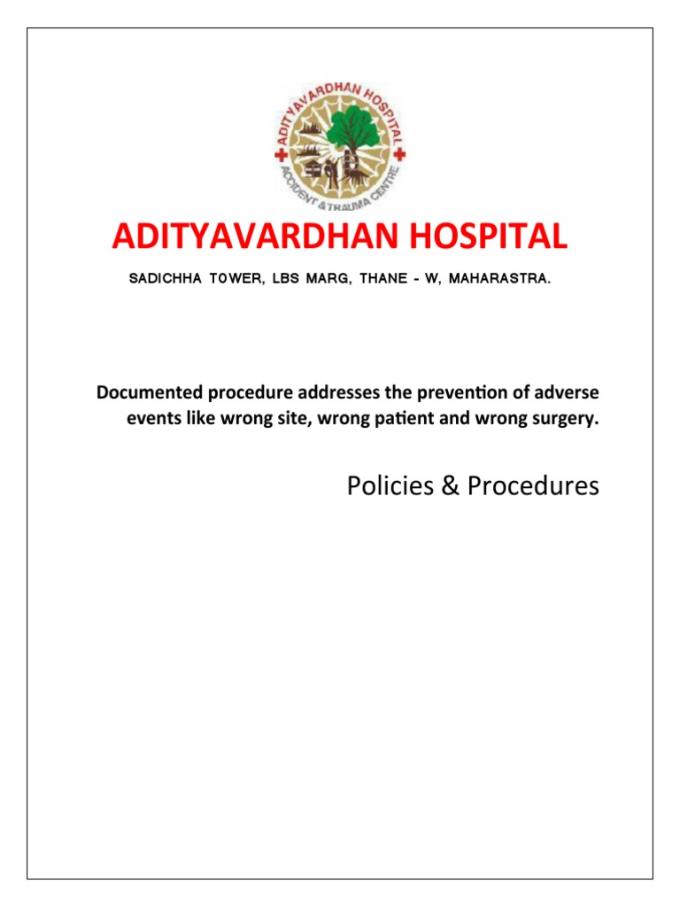 6 Documented Procedure Addresses The Prevention of Adverse Events Like ...