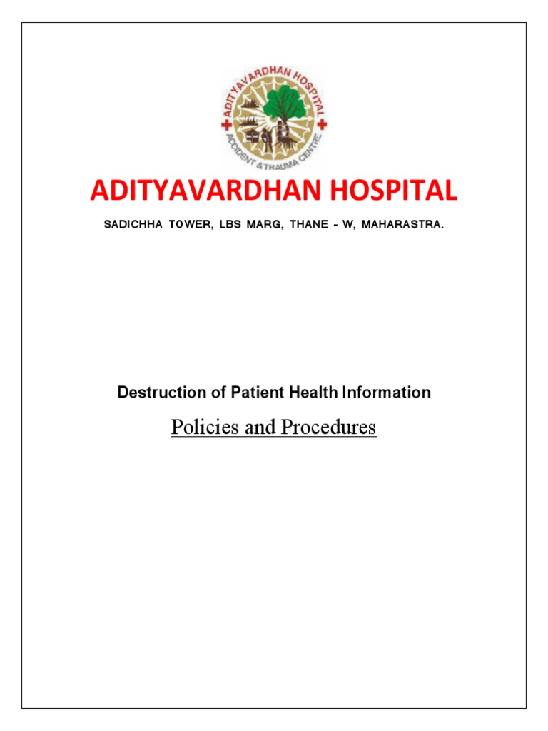 Medical Records Destruction Policy | PDF | Self-Improvement