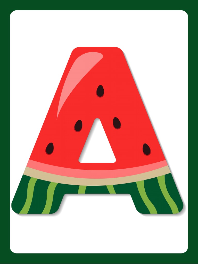 Watermelon Alphabet Wall Display | PDF