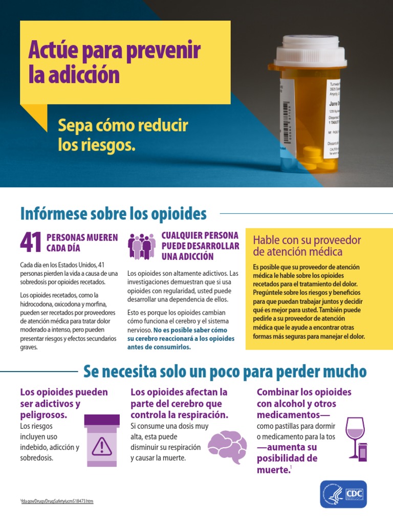 Prevent Addiction Fact Sheet Spanish Release 508 | PDF | Opioide ...