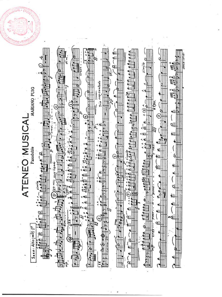 Ateneo Musical-8 Saxo Alt 1er | PDF