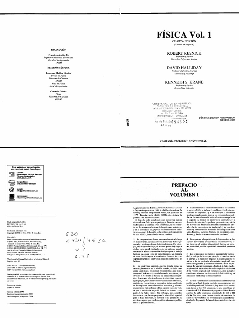 Física - Vol 1 - Resnick - 5ta Ed | PDF