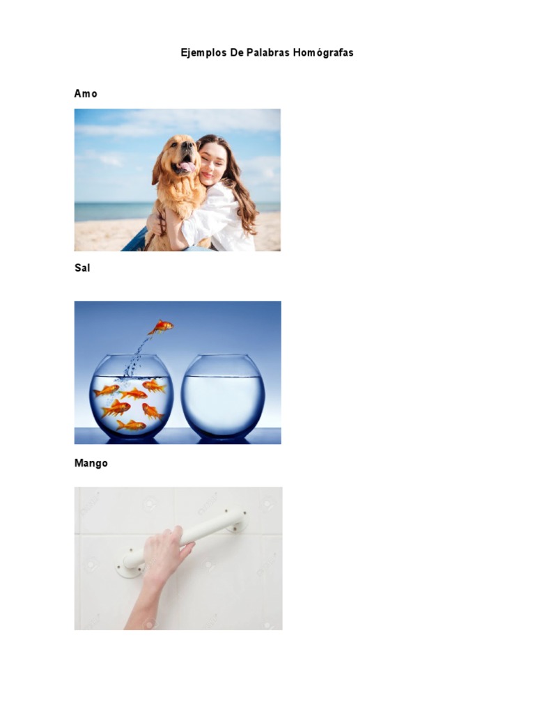 Ejemplos de Palabras Homógrafas | PDF