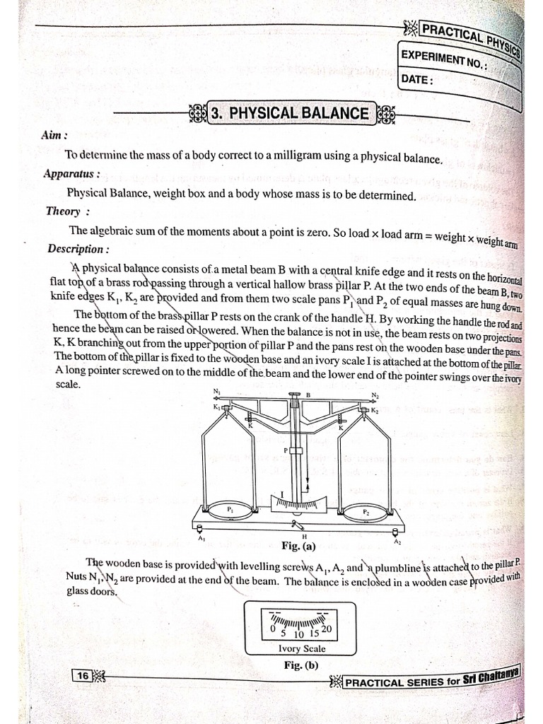 Physical Balance Theory | PDF