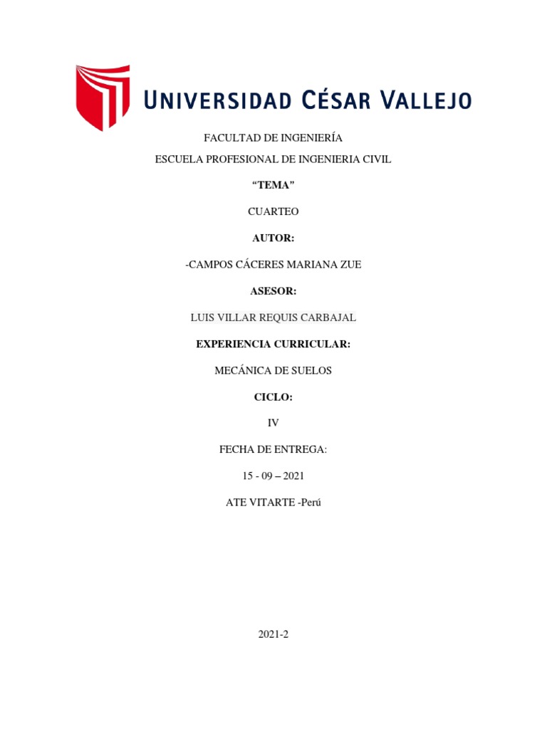 Cuarteo Ucv | PDF | Suelo | Ingeniería