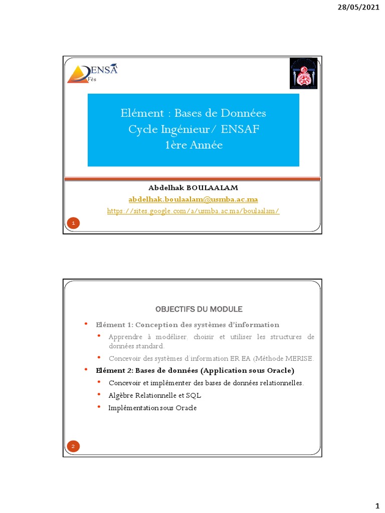 Introduction aux Bases de Données Relationnelles | PDF | Base de données relationnelle | Modèle ...