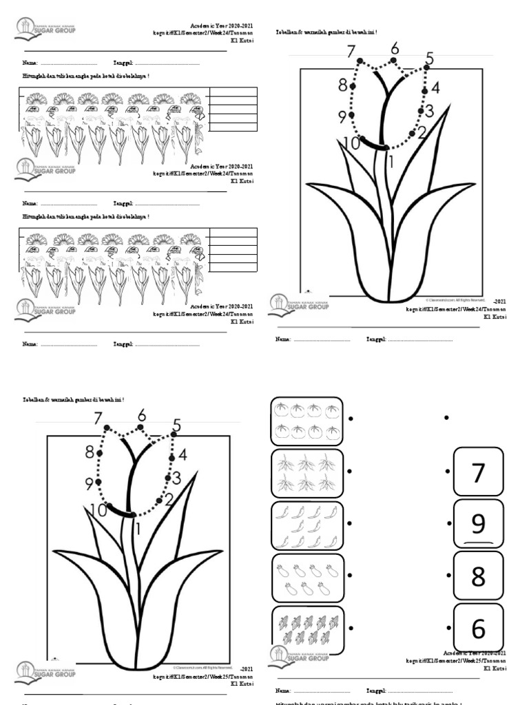 Worksheet Tanaman Week 24 & 25 | PDF