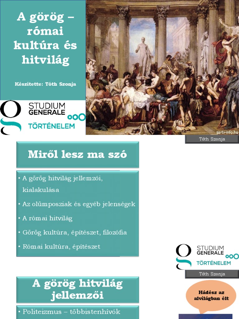 Görög-római kultúra és hitvilág | PDF