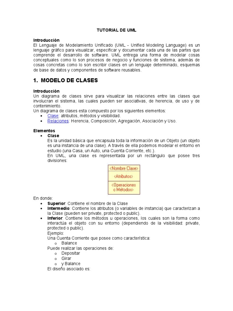 Tutorial de UML y Java | Descargar gratis PDF | Java (lenguaje de programación) | Objeto ...