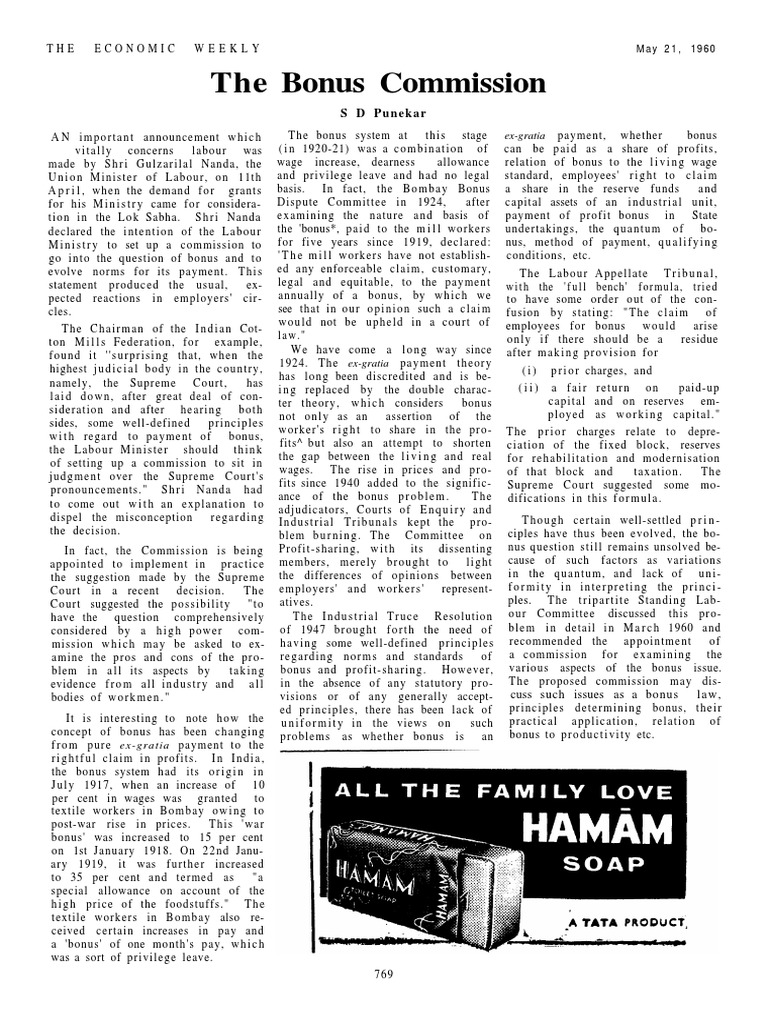 The Bonus Commission | PDF | Employment | Government