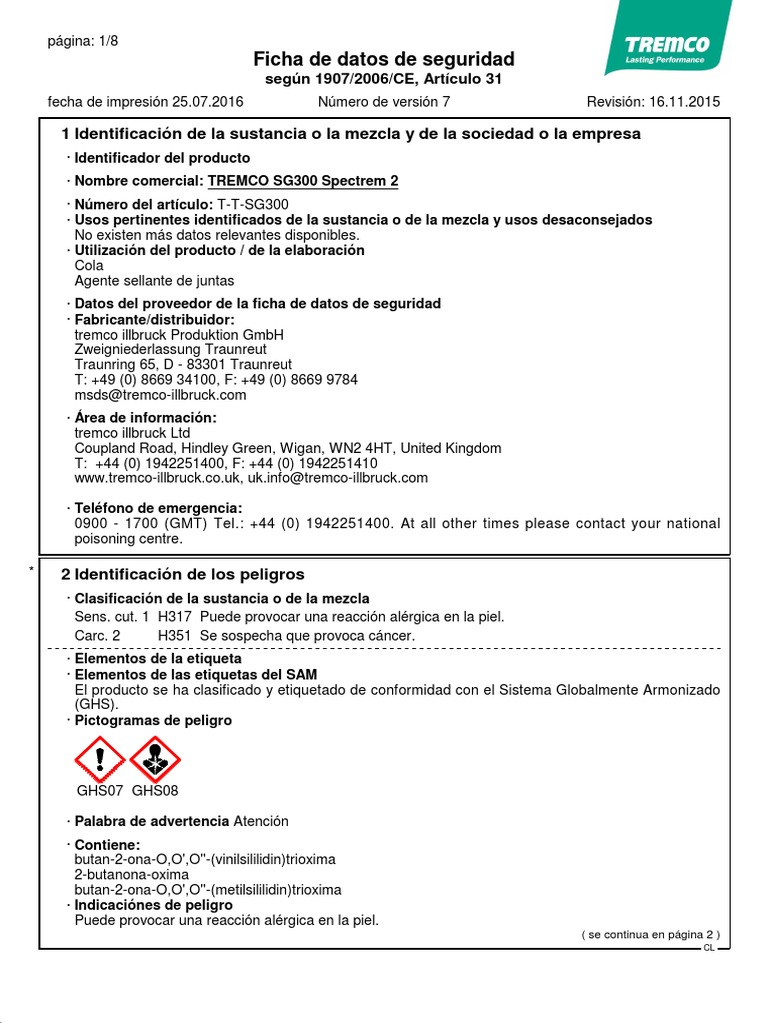 Msds Silicona Estructural | PDF | Residuos | Agua