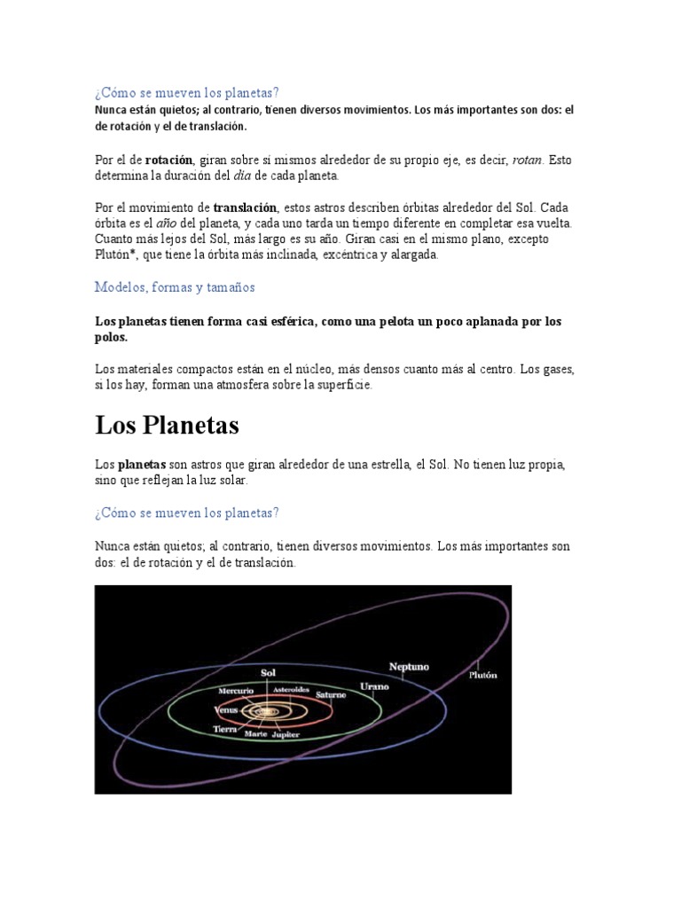 Los Planetas | PDF | Planetas | Dom