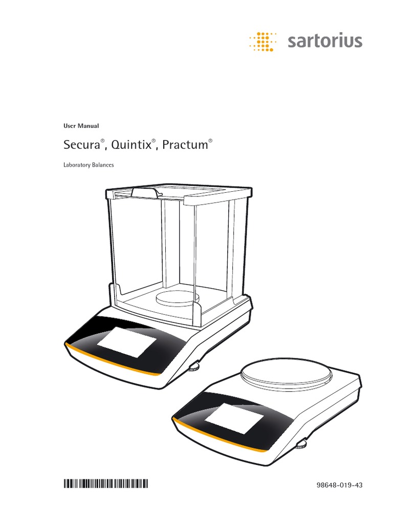 Sartorius+Quintix+Model+224 1S+Manual | PDF | Ac Power Plugs And Sockets | Mains Electricity