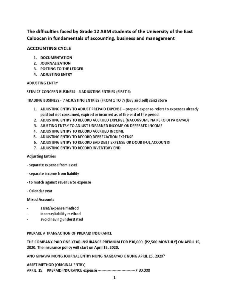 Adjusting Entries | PDF | Depreciation | Debits And Credits Adjusting Entries | PDF | Depreciation | Debits And Credits