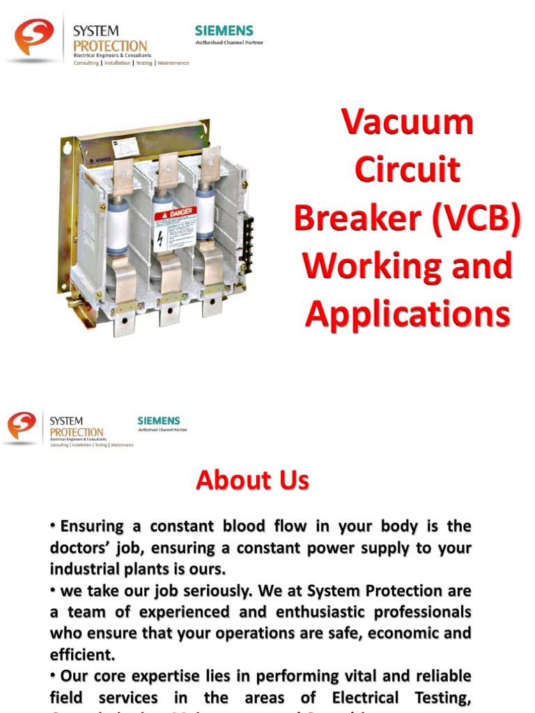 Vacuum Circuit Breaker (VCB) Working and Applications | PDF | High ...