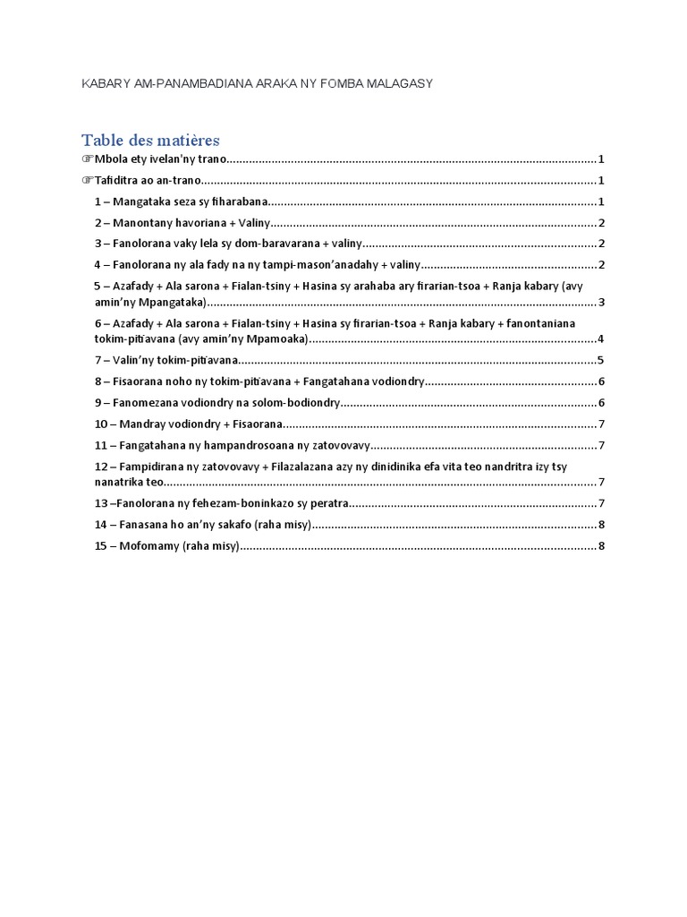 Kabary Ampanambadiana | PDF
