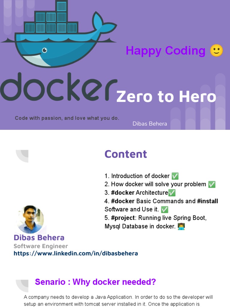 Docker Zero To Hero Pdf Application Software My Sql