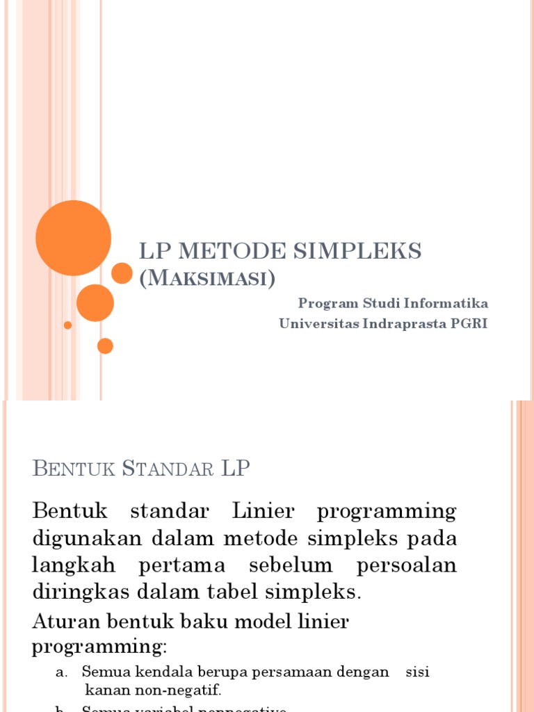 Riset Operasional 04 | PDF | Metode & Bahan Ajar