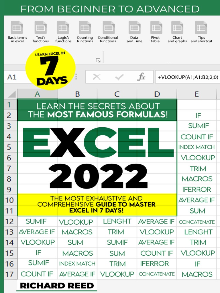 Excel 2022 The 1 Guide To Master All The Functions and Formulas To Become A Professional in Just ...