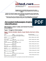 VW Engine Codes | PDF | Horsepower | Volkswagen