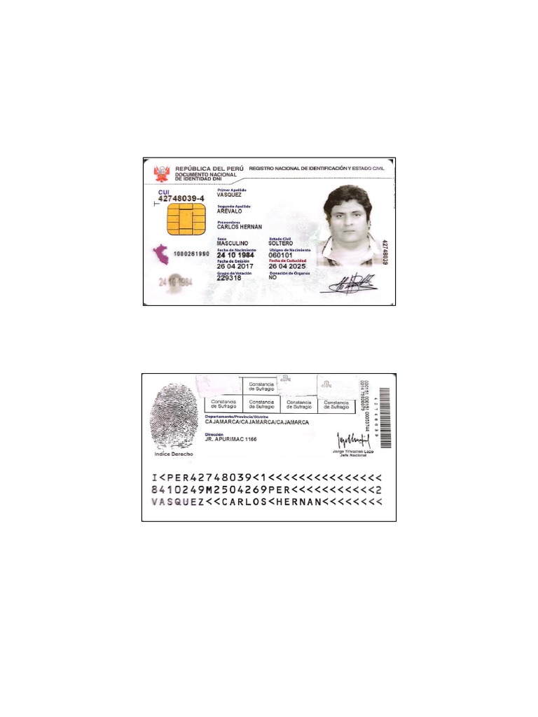 Dni - Carlos Hernan | PDF