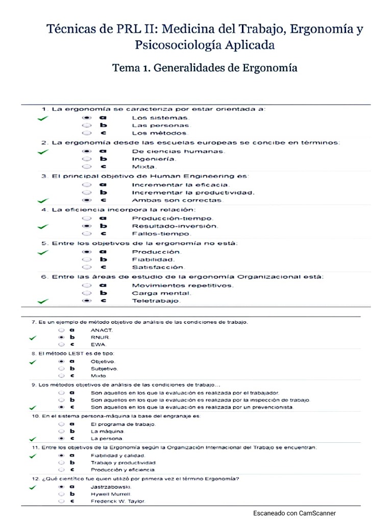 Test Técnicas Prl II (1) | PDF