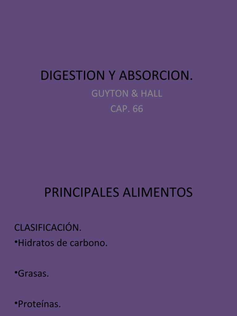 Digestion y Absorcion | PDF | Digestión | Bilis