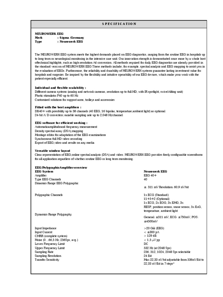 Neurowerk EEG System Overview | PDF | Electroencephalography ...