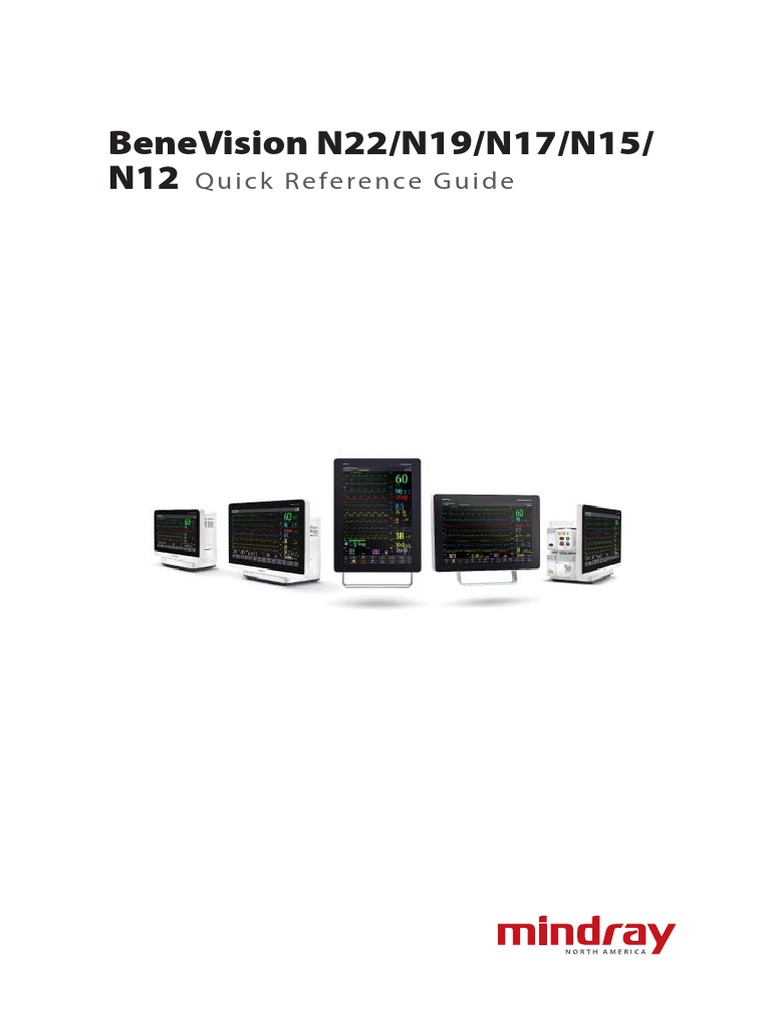 Benevision N22/N19/N17/N15/ N12: Quick Reference Guide | PDF | Blood ...