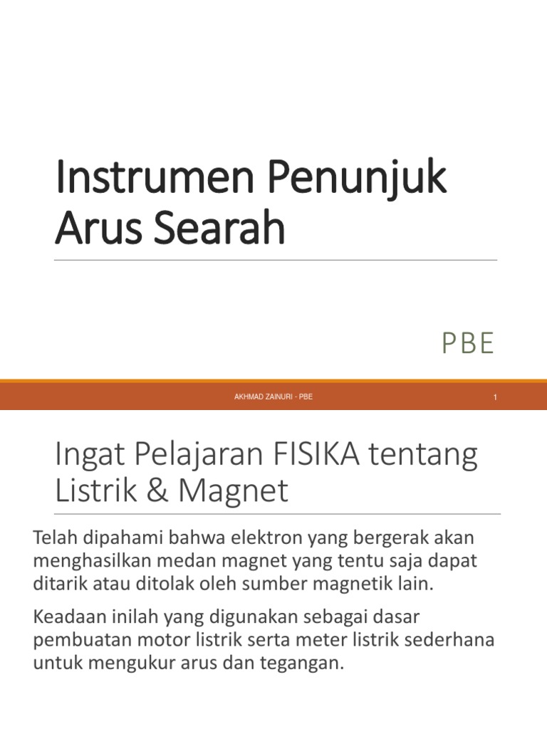 Instrumen Pengukur Arus Searah | PDF | Teknologi & Rekayasa
