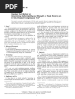 ASTM D4435 Pull Out Test Rock Bolt | PDF | Structural Load | Screw