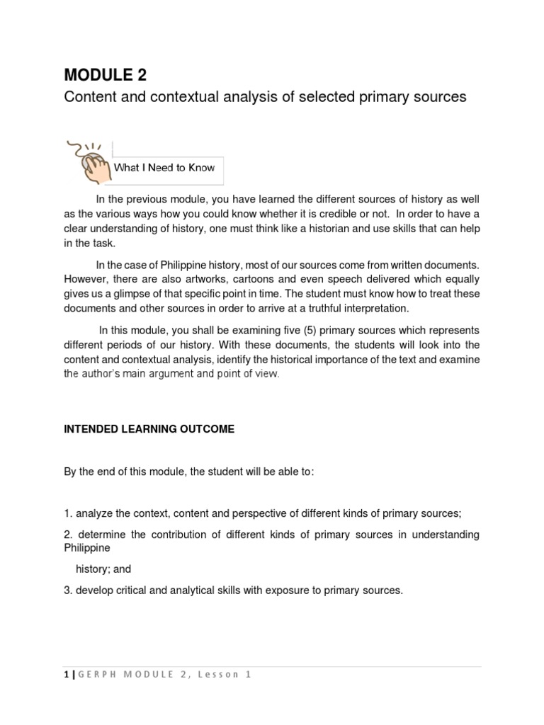 Module 2 - Lesson 1 GERPH | PDF