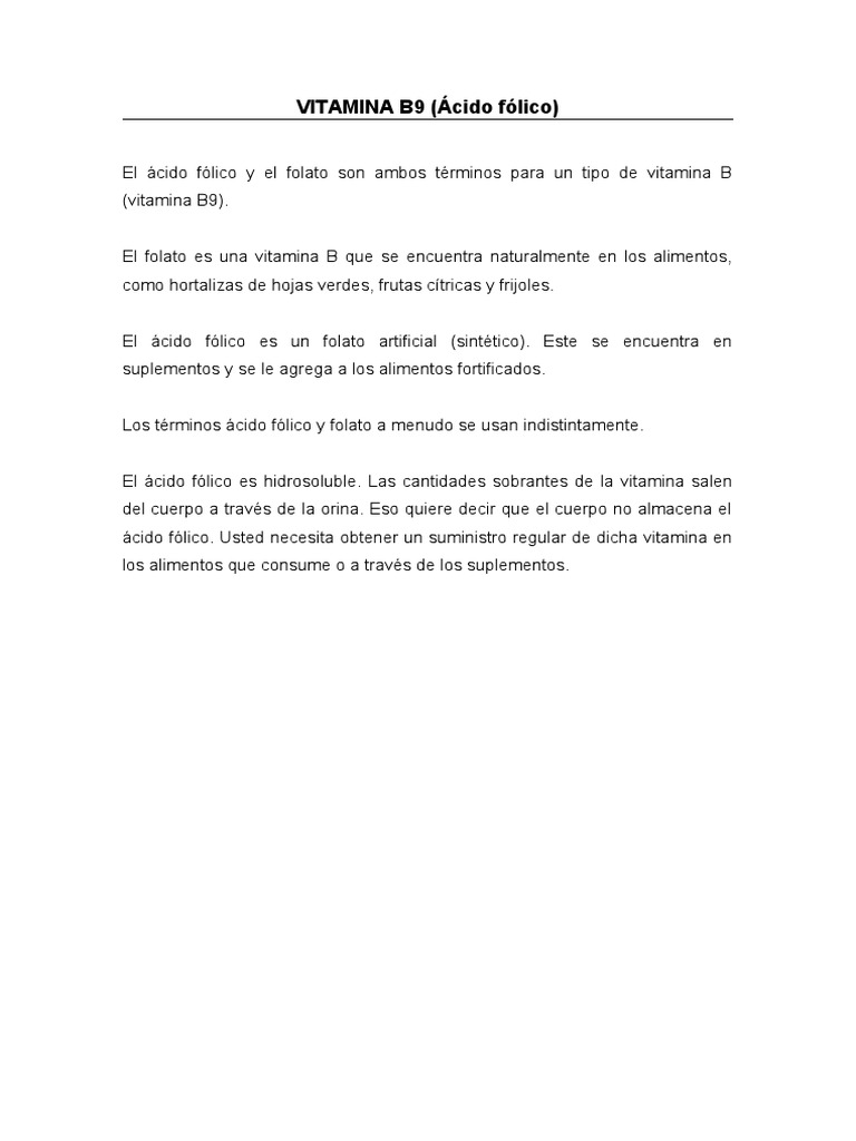 Vitamina B9 | PDF