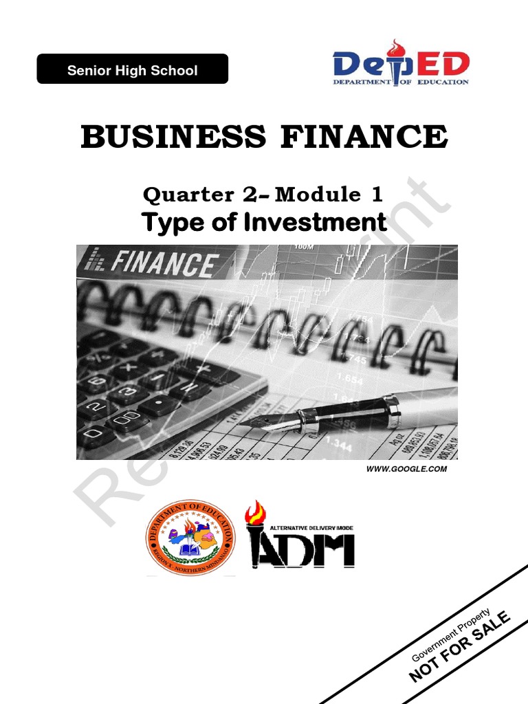 BusinessFinance12 Q2 Mod1 Type-of-Investments V5 | PDF | Bonds (Finance ...