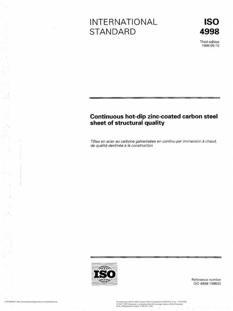 Iso 4998 | PDF | International Organization For Standardization | Metrology