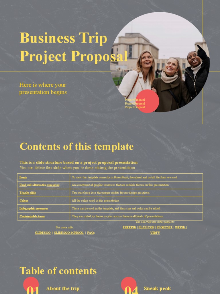 Business Trip Project Proposal by Slidesgo | PDF | Planets | Jupiter