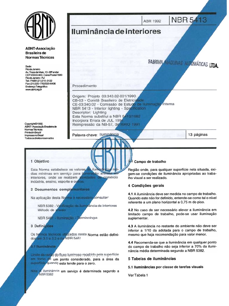 NBR 5413 | PDF