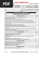 Hoist Pre-Operational Inspection Check List | PDF | Crane (Machine) | Rope