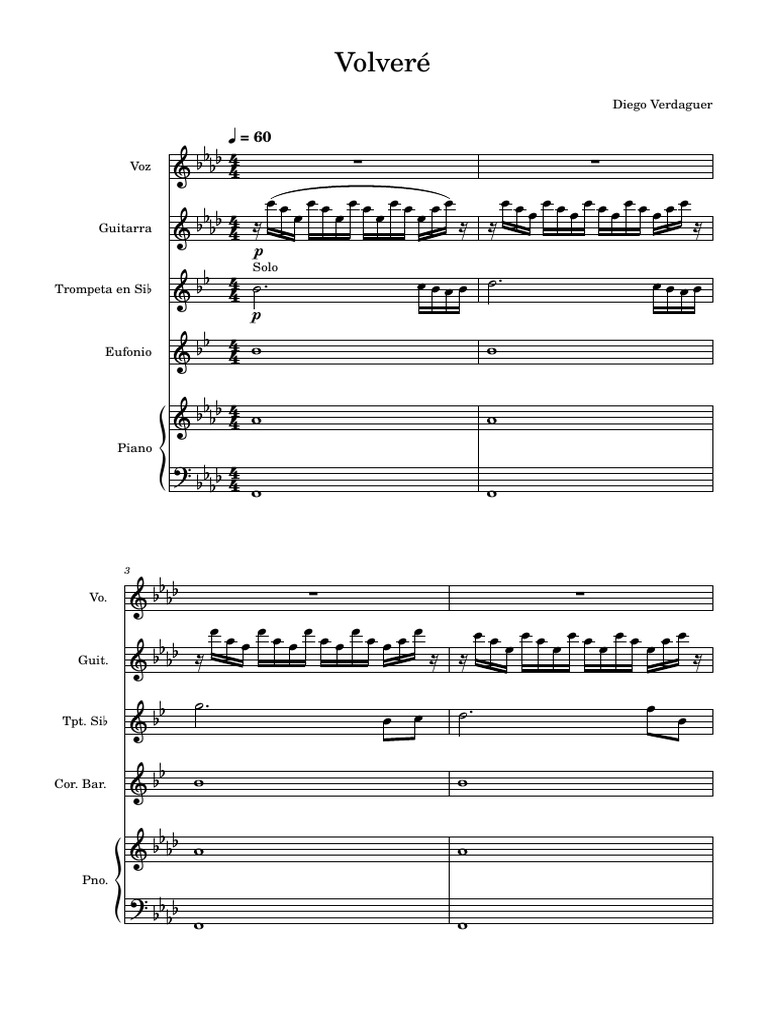 Volvere Score | PDF