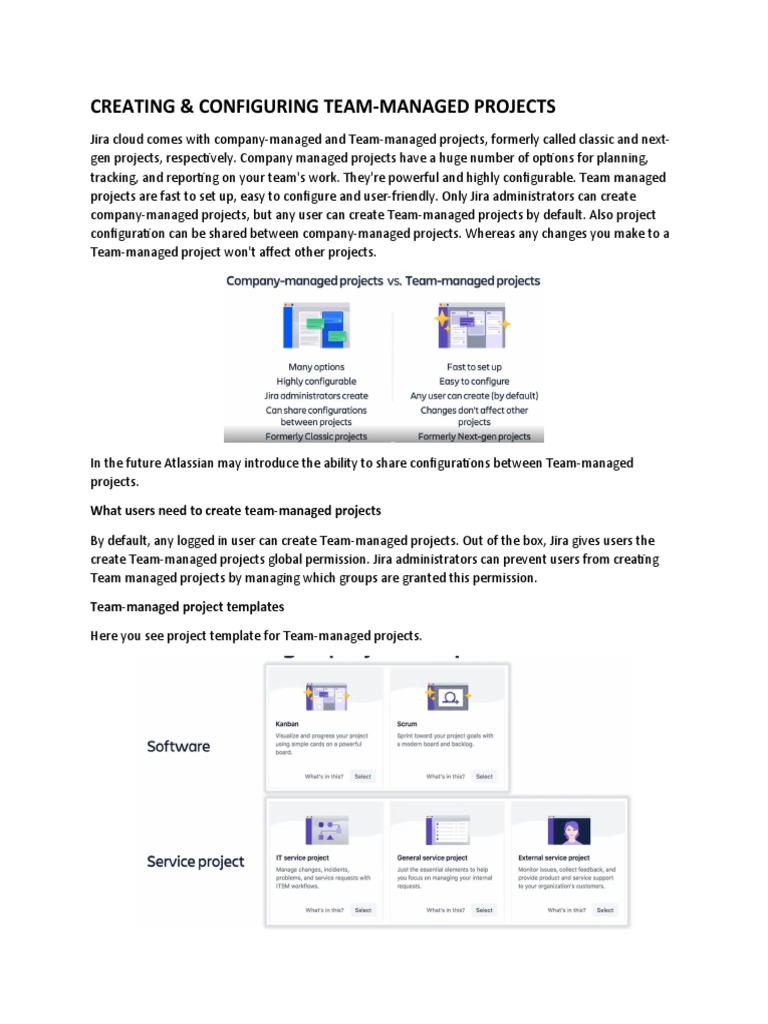 Creating Team-Managed Project | PDF | Information Technology | Software