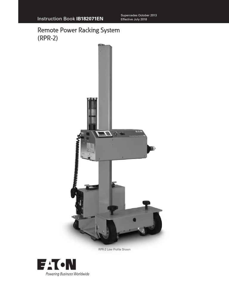 EATON - Remote Power Racking 2 | PDF | Electric Arc | Manufactured Goods