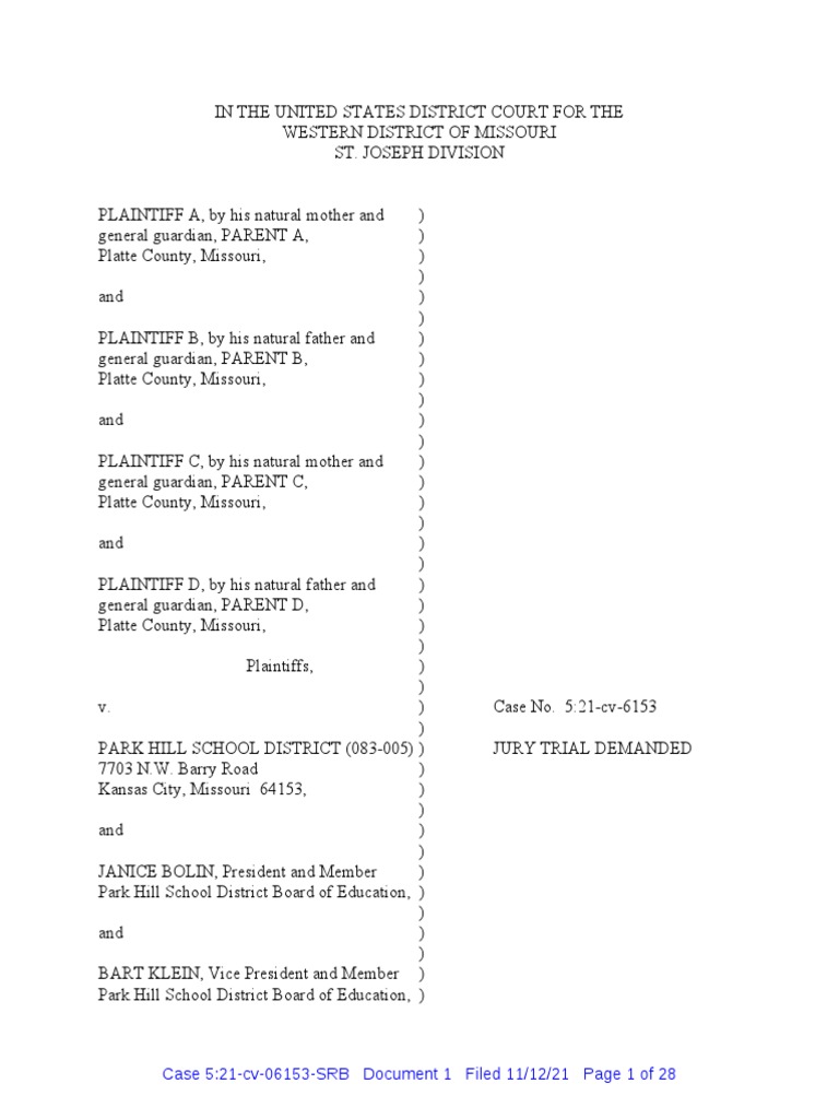 Lawsuit Against Park Hill School District | Download Free PDF | Damages ...