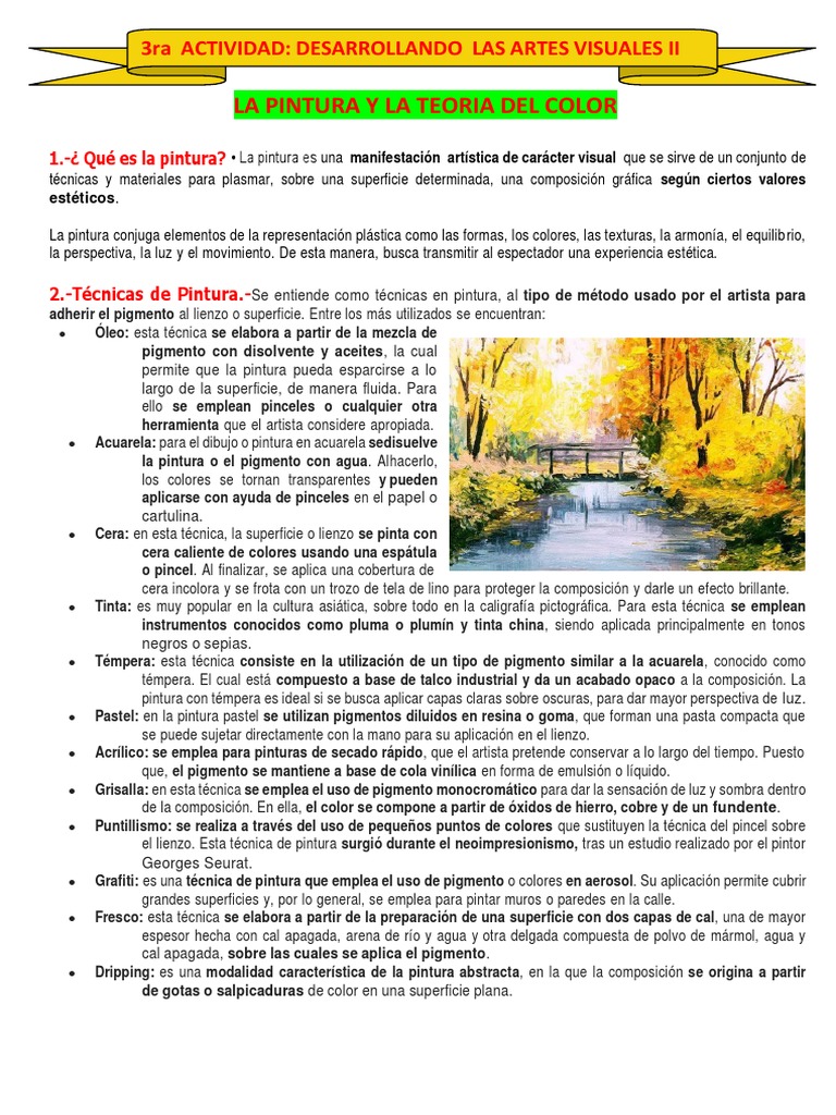 La Pintura y La Teoria Del Color Amparo | PDF | Pinturas | Color