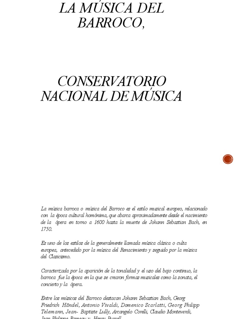 La música del Barroco: Un estilo musical definido por la tonalidad, el ...