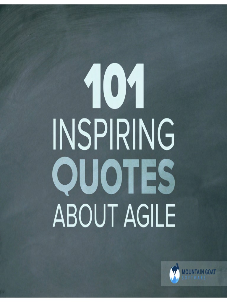 101 Inspiring Quotes About Agile From Mountain Goat Software | PDF