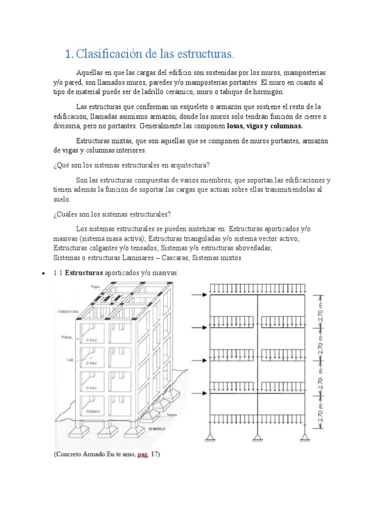 Tipos y clasificación de estructuras arquitectónicas | PDF | Bóveda ...