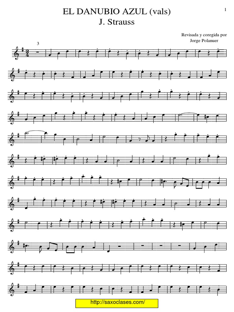 Danubio Azul. J. Strauss. Vals - Tenor | PDF