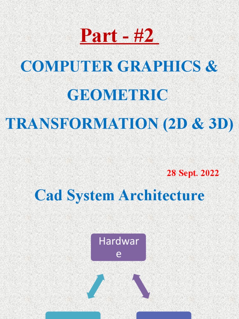 Part 2 Computer Graphics And Geometric Transformation 2d And 3d Pdf Computer Monitor